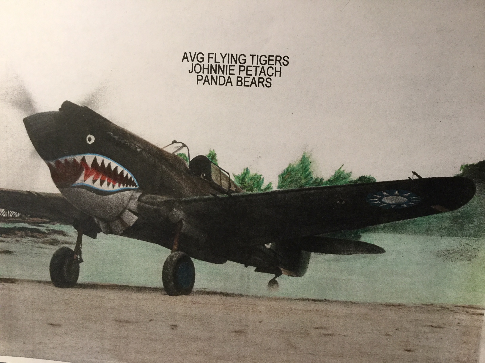 P40B Colorized | THE FLYING TIGERS | JOHNNIE PETACH